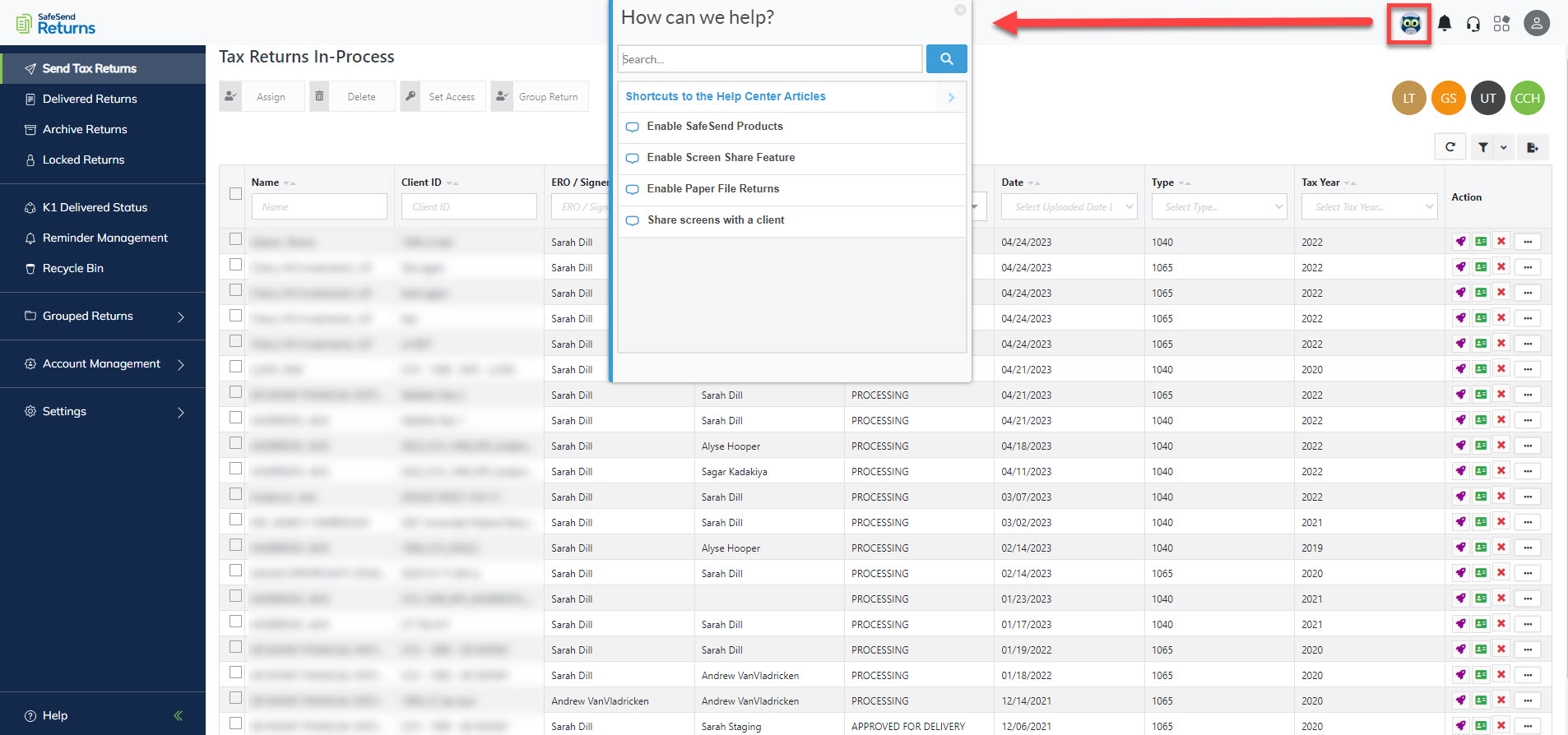 Embedded Help in the SafeSend Suite – SafeSend Returns