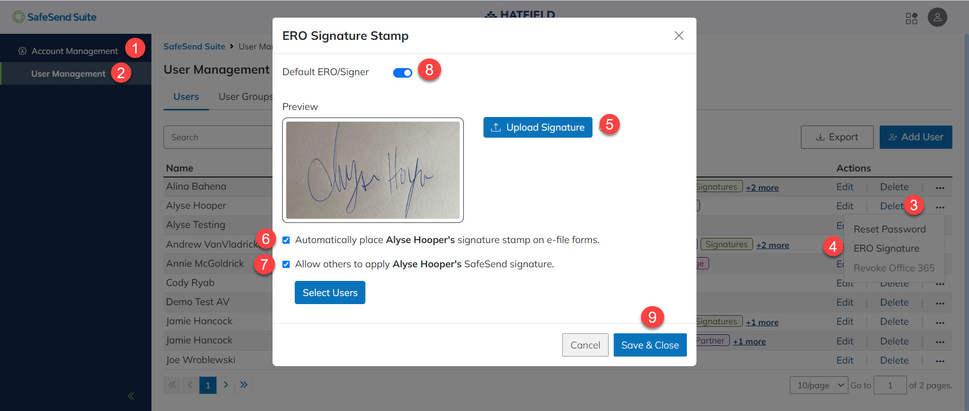 Signature Stamp Guide – SafeSend Returns