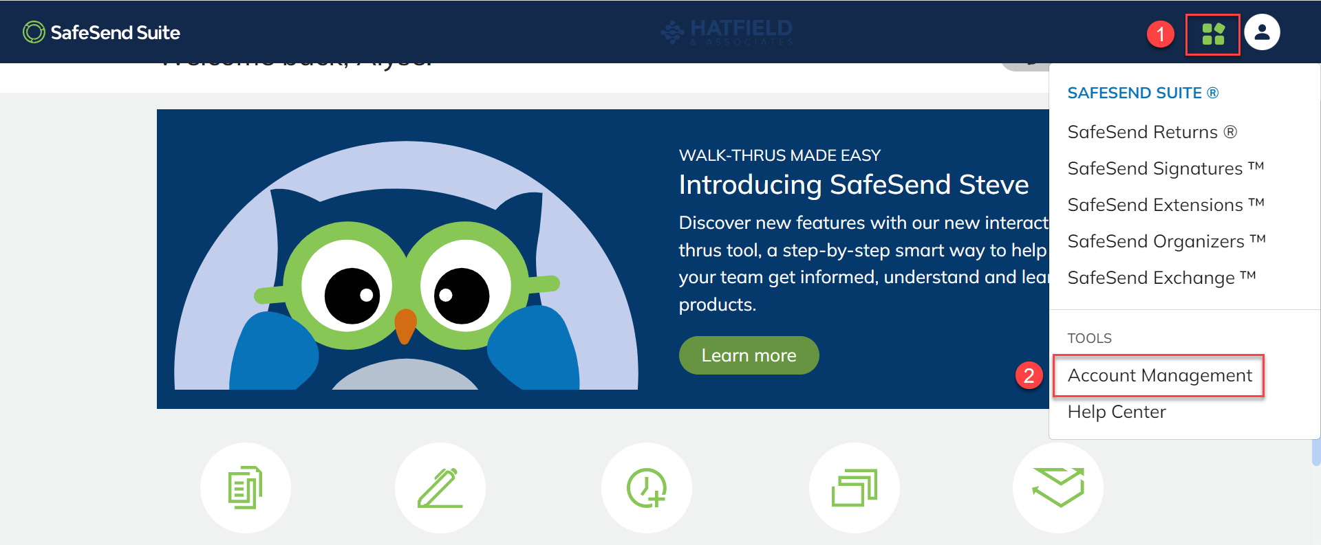 Account Management: User Management – SafeSend Returns