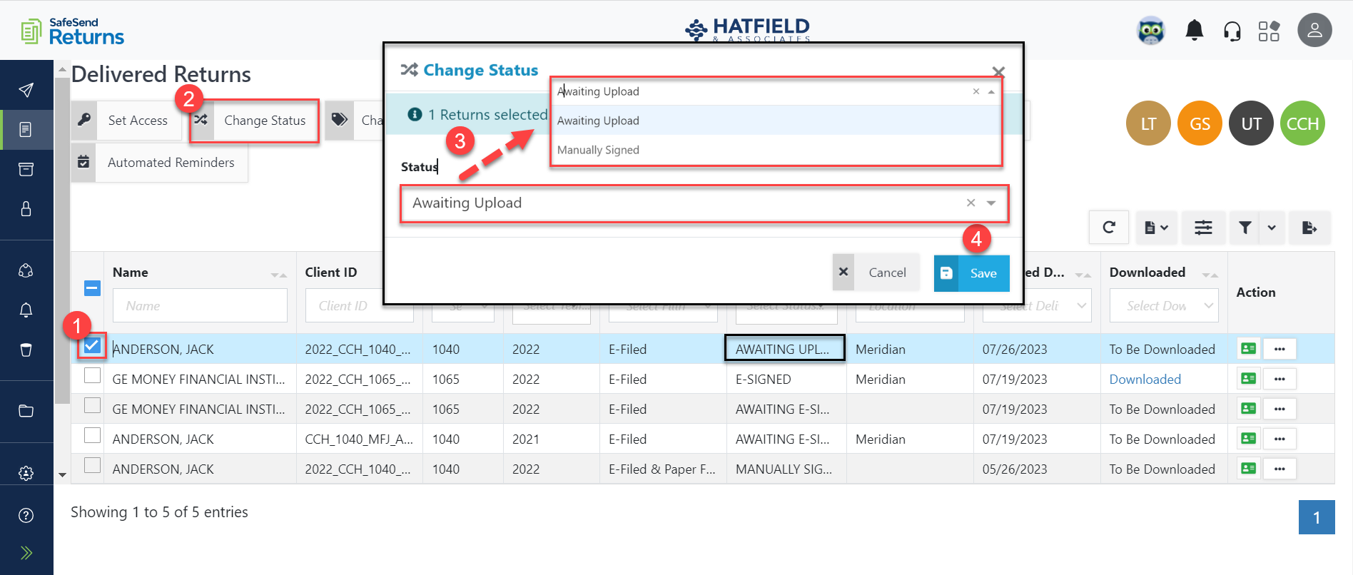 Taxpayer Accidentally Selected to Manually Sign – SafeSend Returns