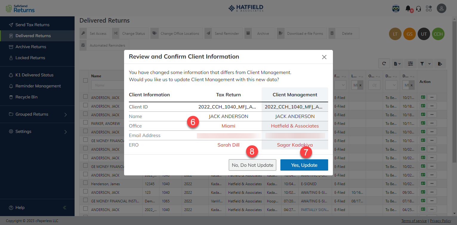 Multiple Office Locations – SafeSend Returns