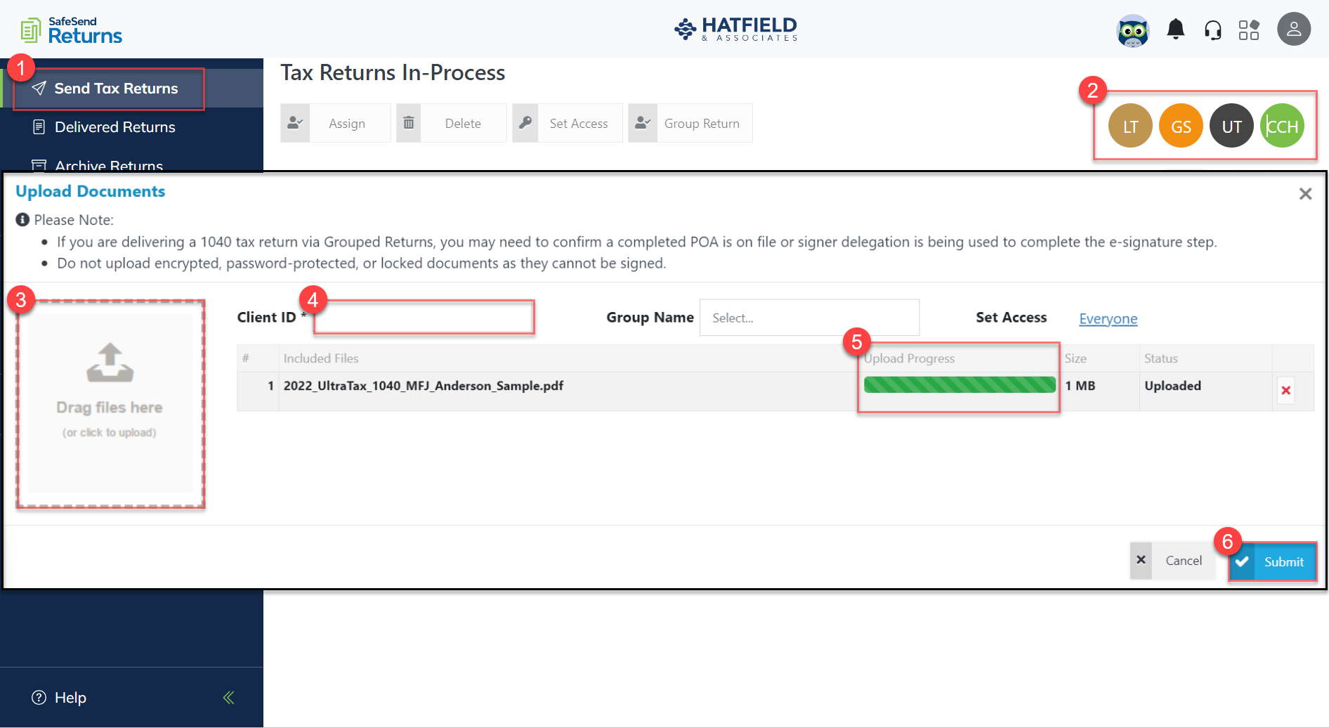 Processing a Return – SafeSend Returns