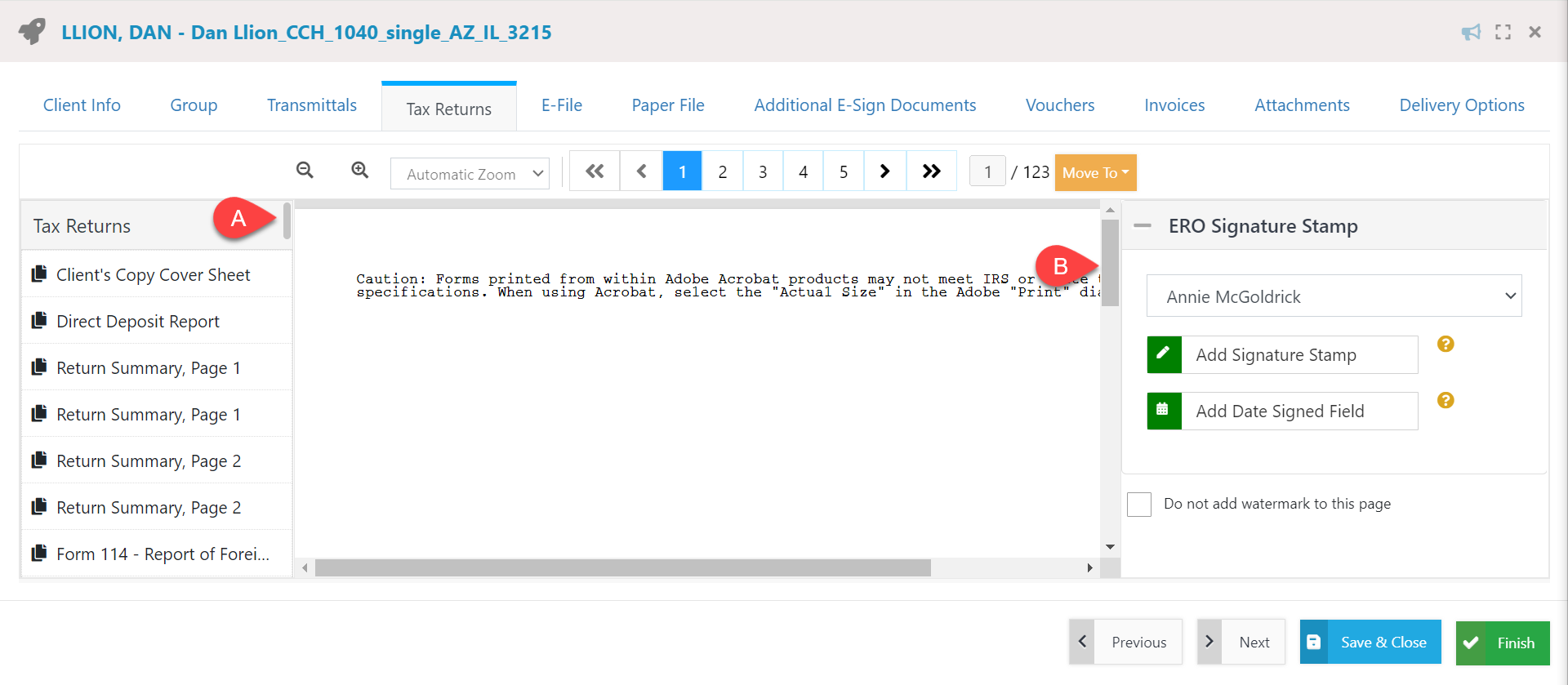 Processing a Return – SafeSend Returns