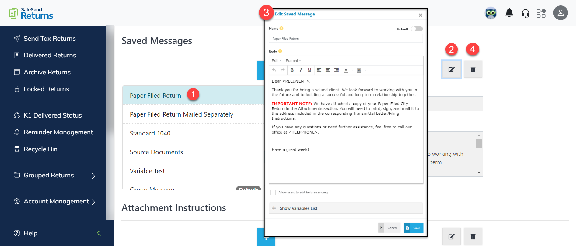 Firm Setup Guide – SafeSend Returns