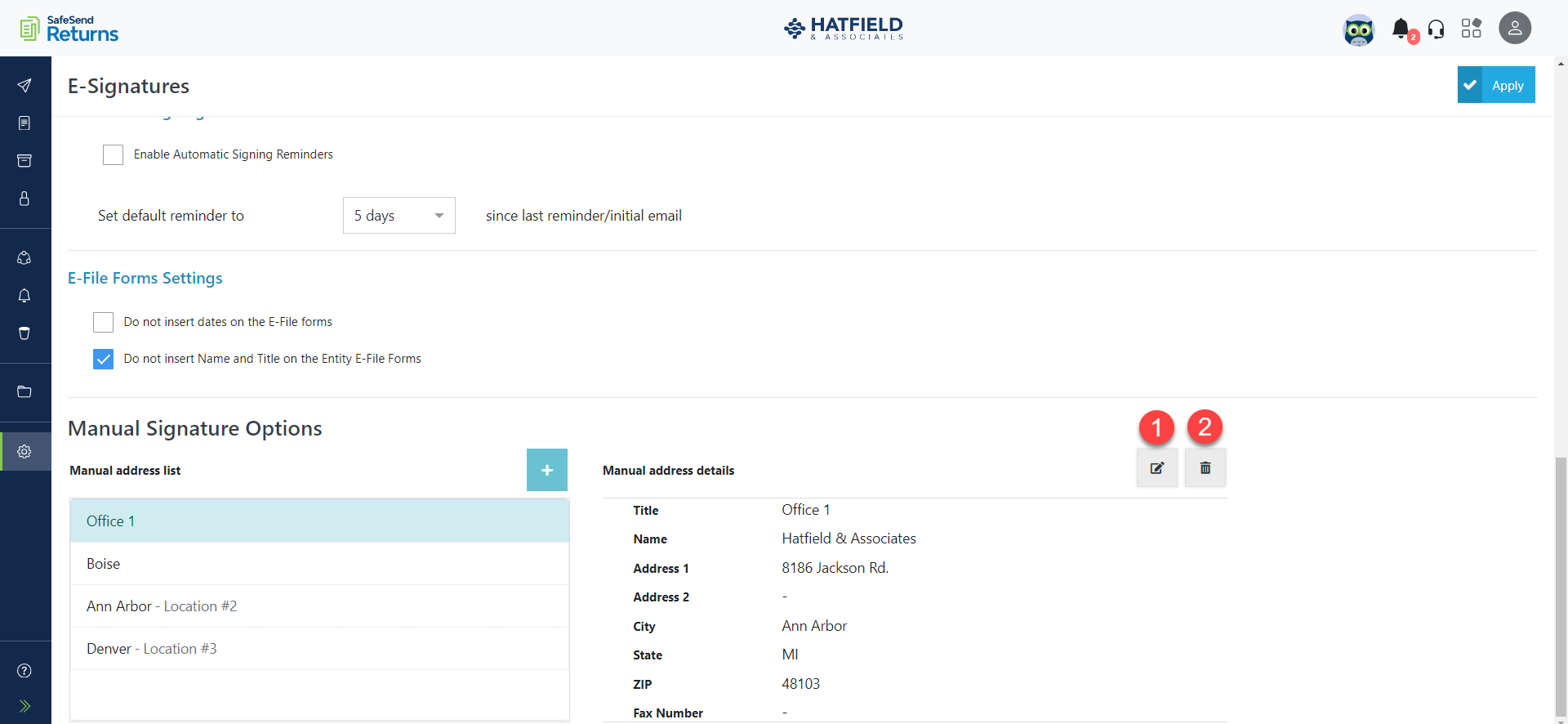 Firm Setup Guide – SafeSend Returns