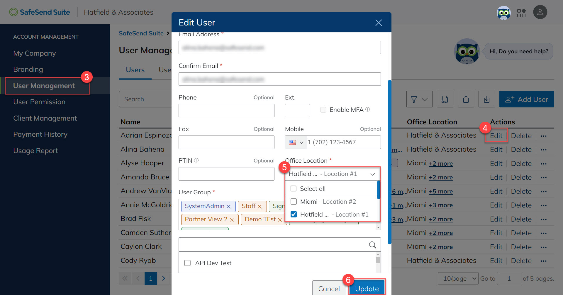Multiple Office Locations – SafeSend Returns