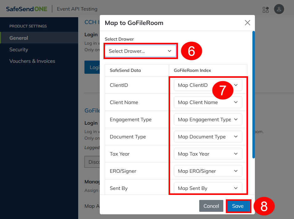 GoFileRoom Integration – SafeSend Returns