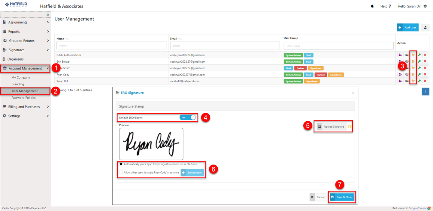 Signature Stamp Guide – SafeSend Returns