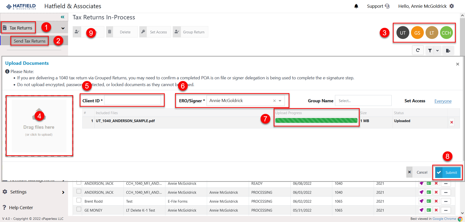 Processing a Return – SafeSend Returns