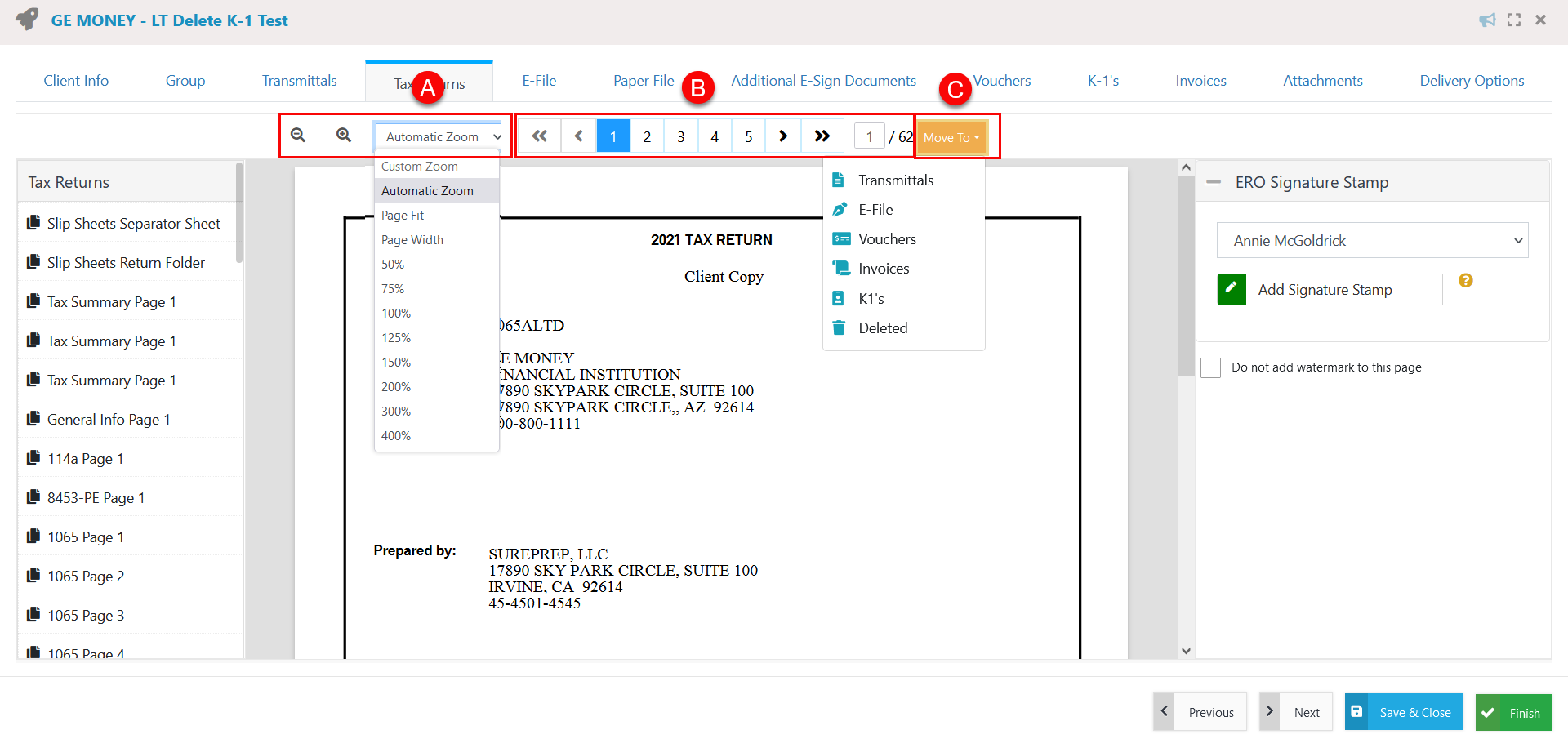 Processing a Return – SafeSend Returns