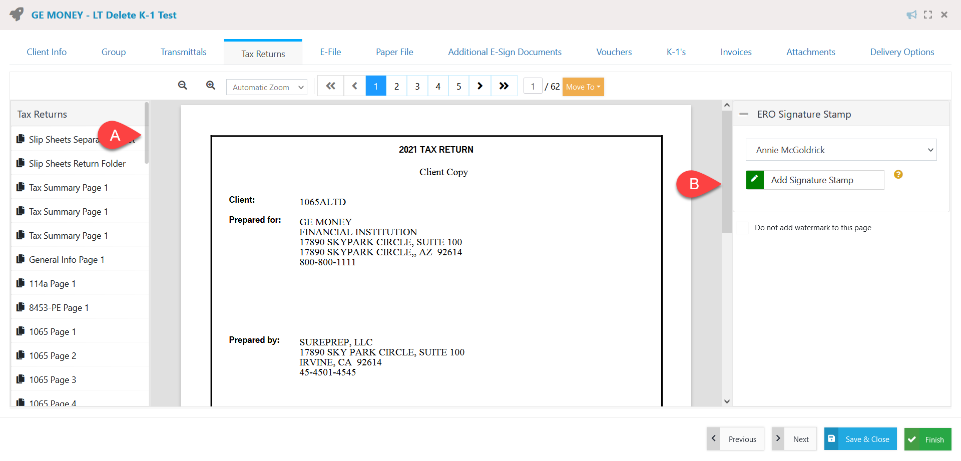 Processing a Return – SafeSend Returns