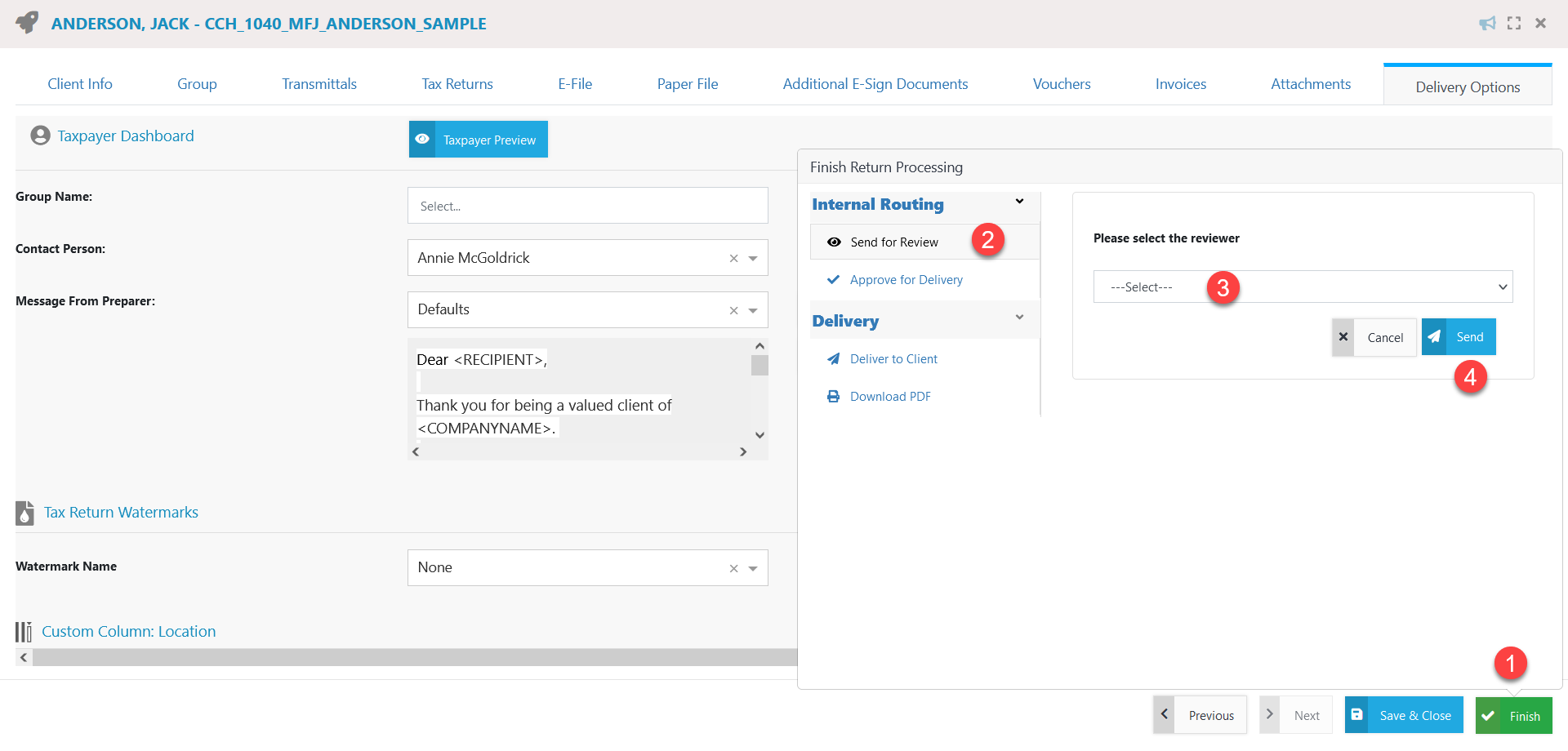 Processing a Return – SafeSend Returns