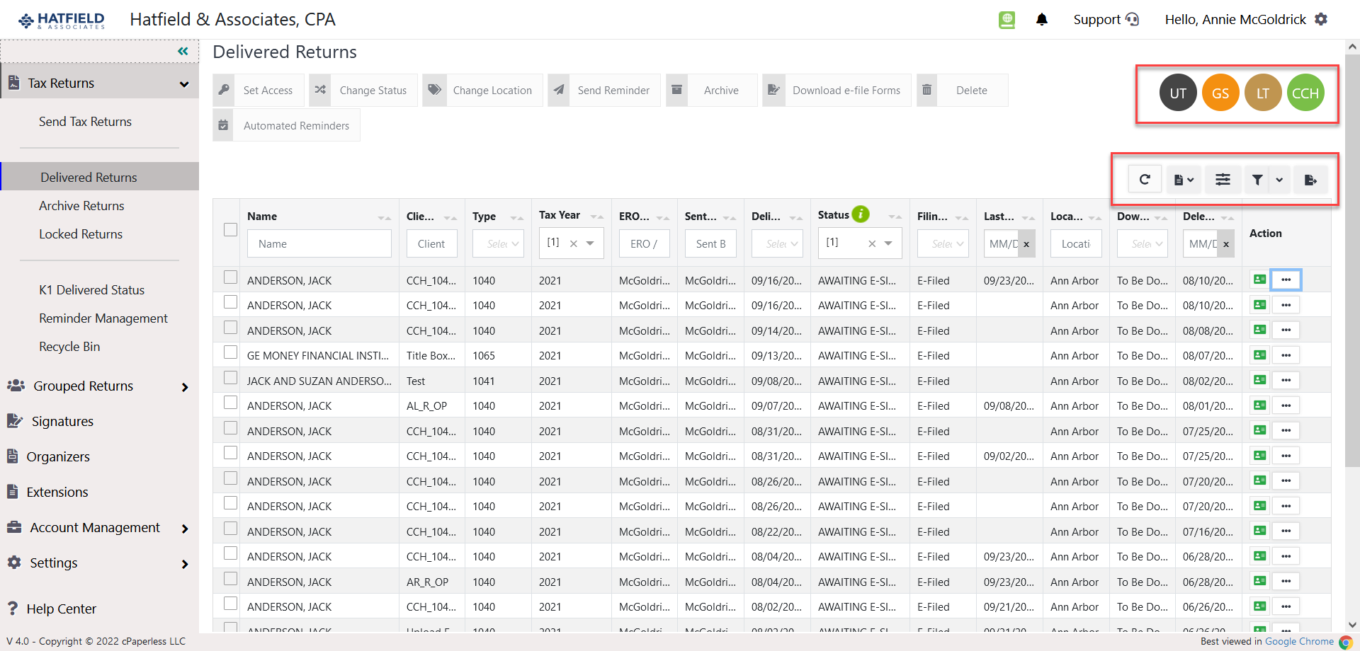 Delivered Returns Dashboard – SafeSend Returns