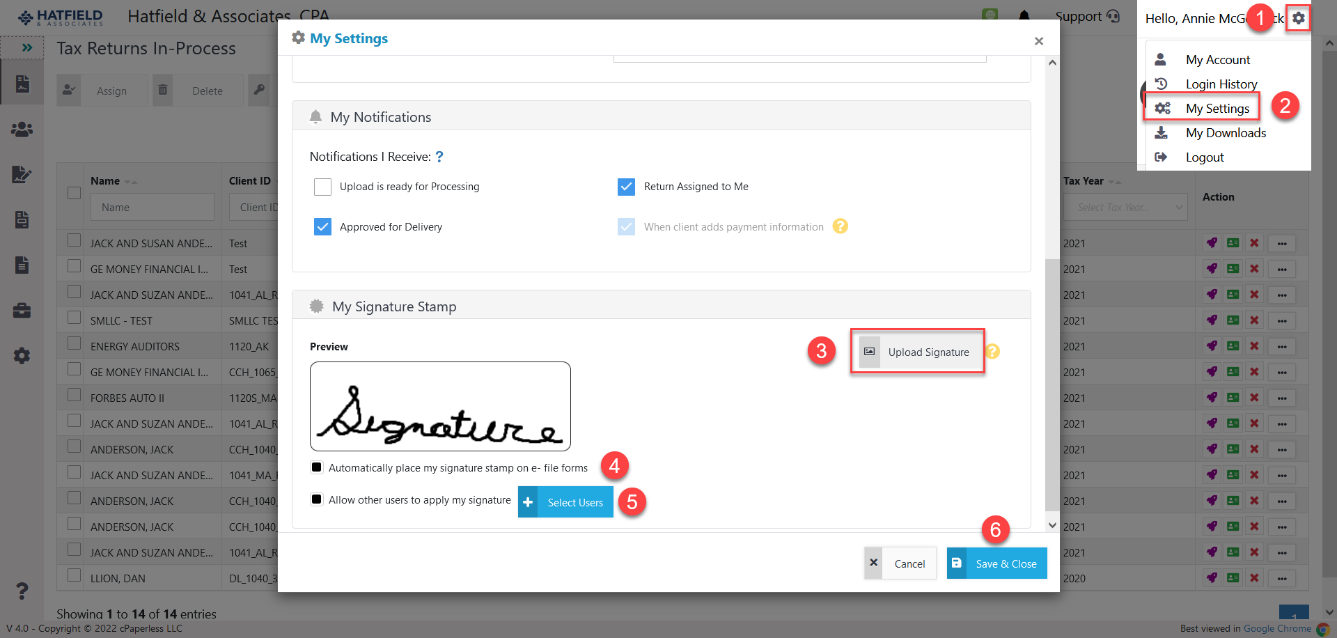 Signature Stamp Guide – SafeSend Returns