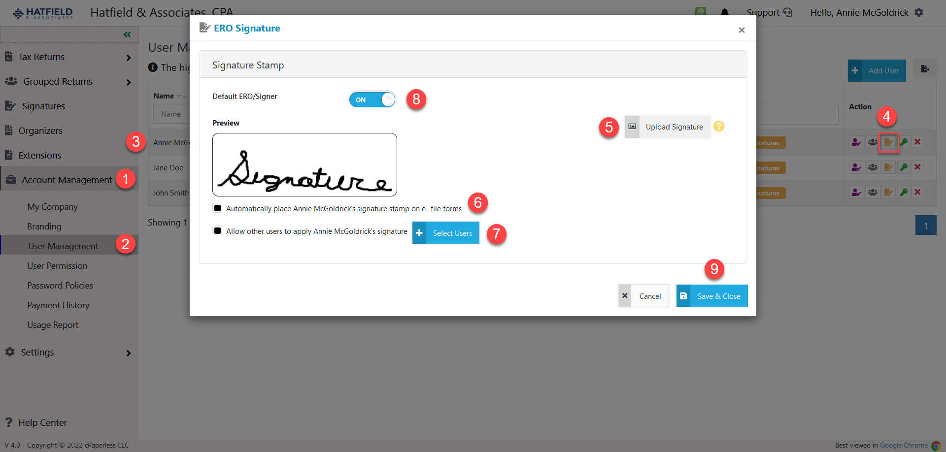 Signature Stamp Guide – SafeSend Returns